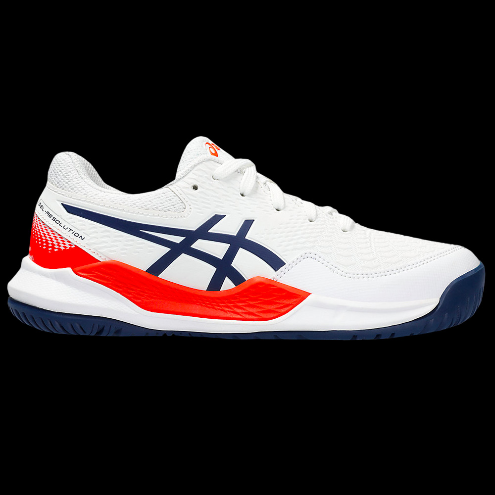 Chaussures ASICS Gel Resolution 9 GS junior blanc marine N tennis